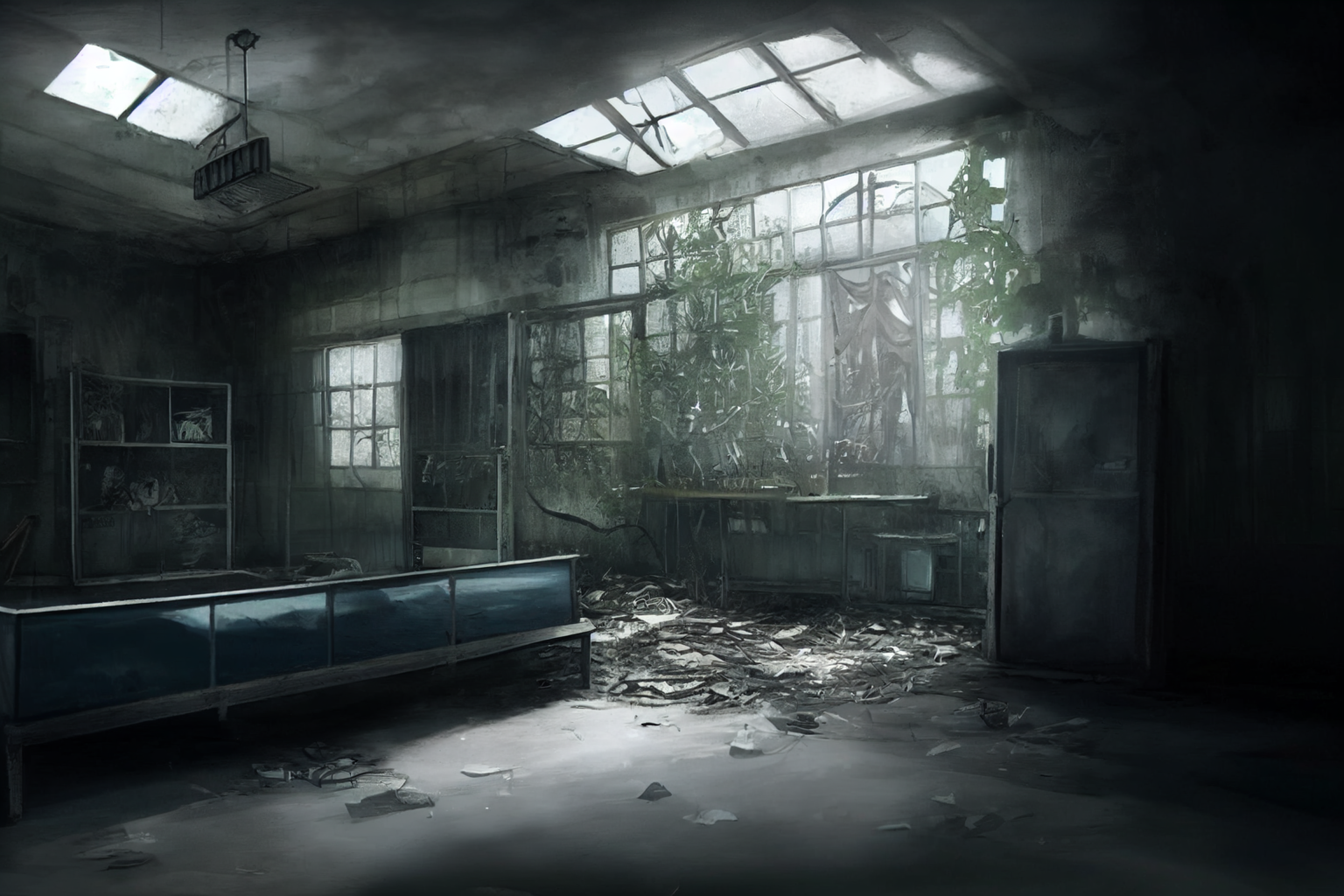Free Background illustrations of a "interior of Ruins"