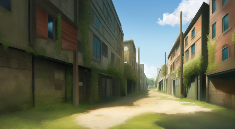 Free Background illustrations of a "Collapsed City"
