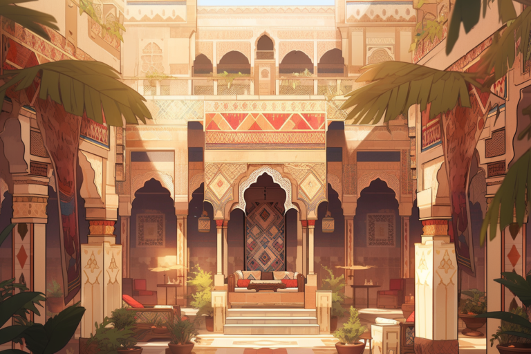 free background illustration of "Middle Eastern Fantasy"
