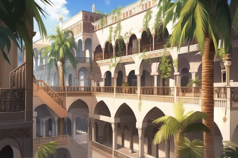free background illustration of "Middle Eastern Fantasy"