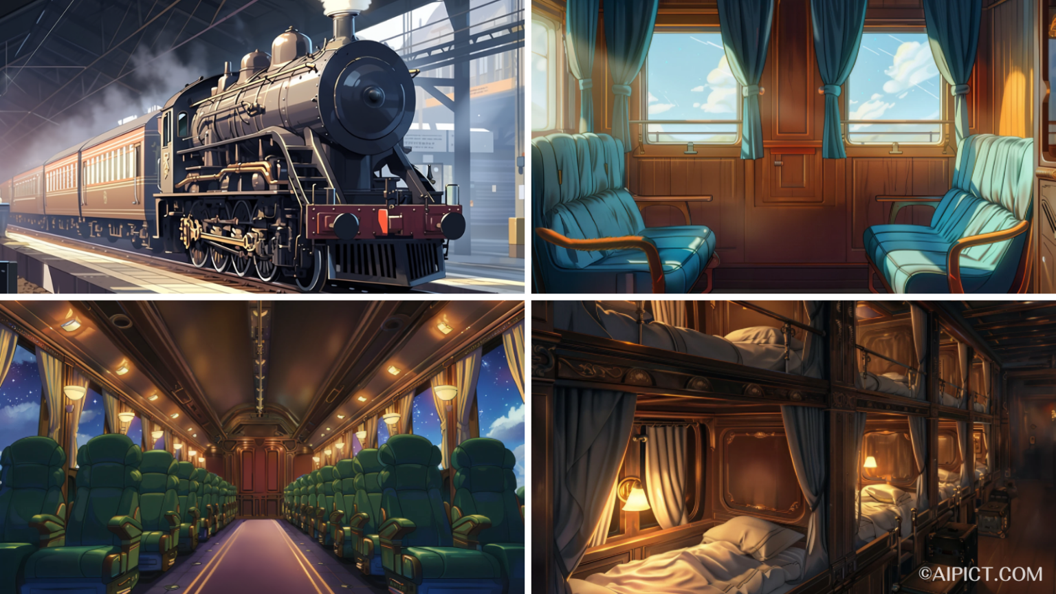 free background illustration of "locomotive&train"