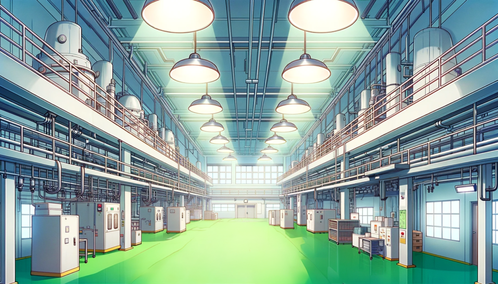 Background illustrations of a "factory"