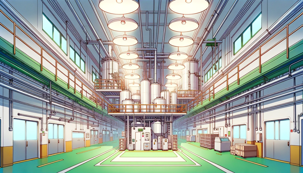 Background illustrations of a "factory"