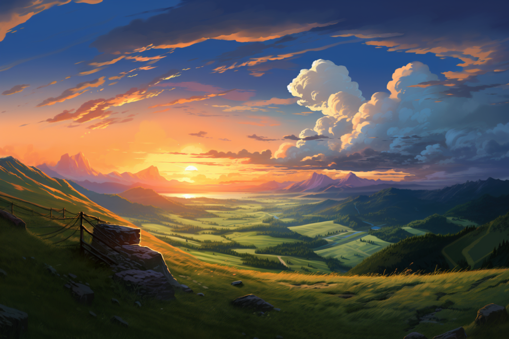 丘の背景イラスト Background Illustrations Of A Hill