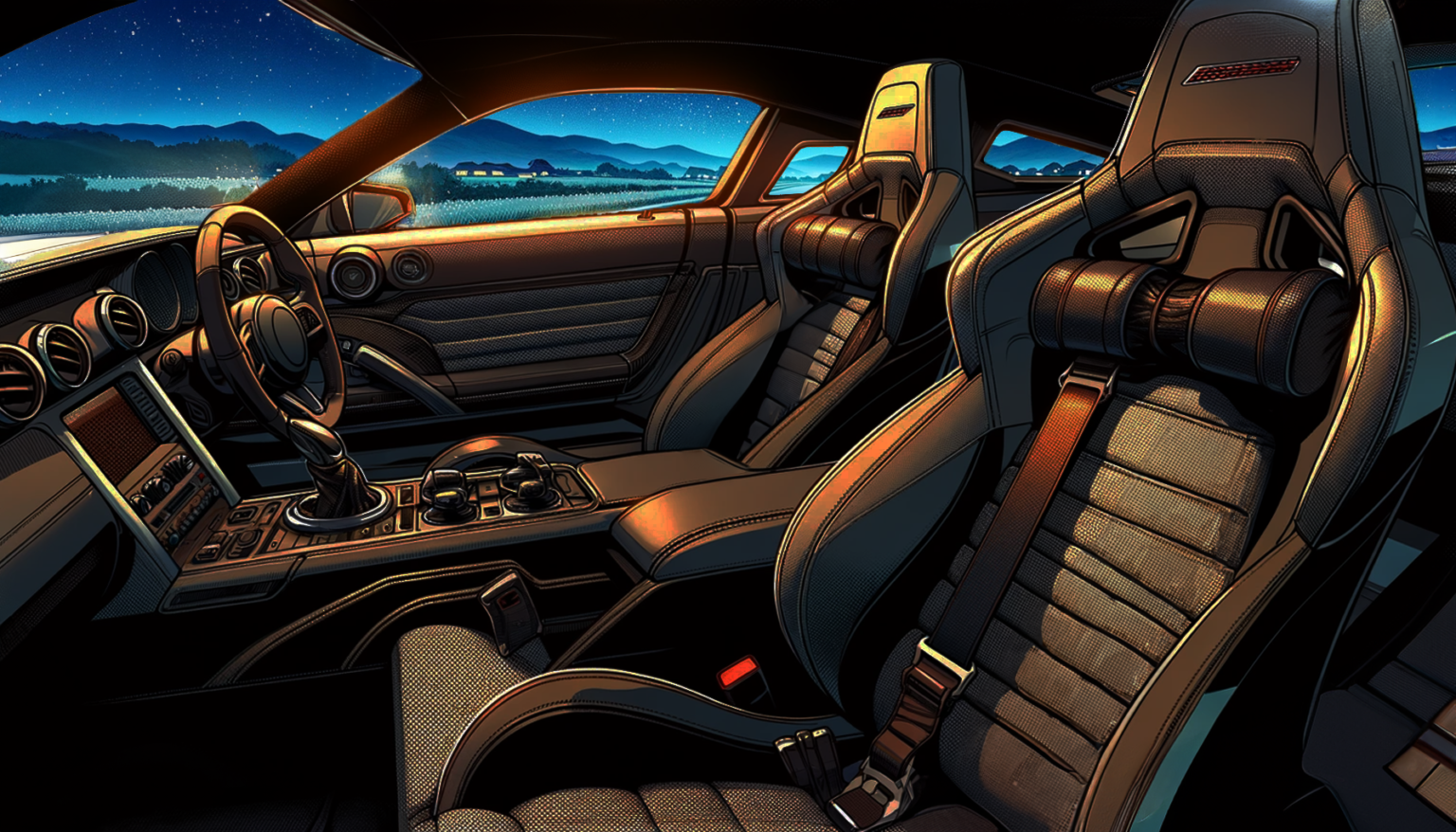 "车内"背景插图