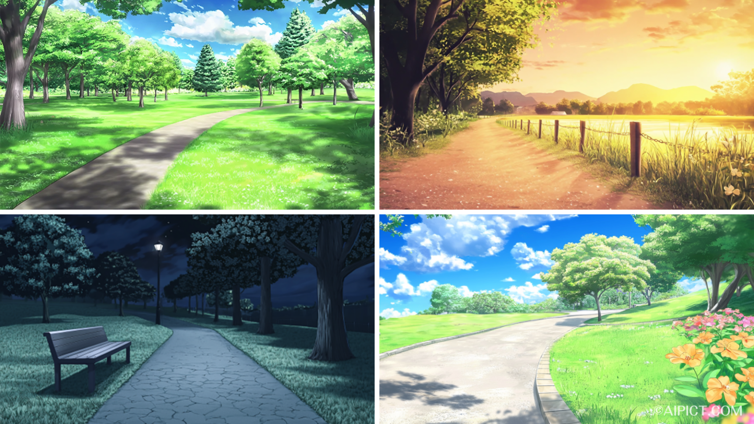 Background illustrations of a "Nature Park"