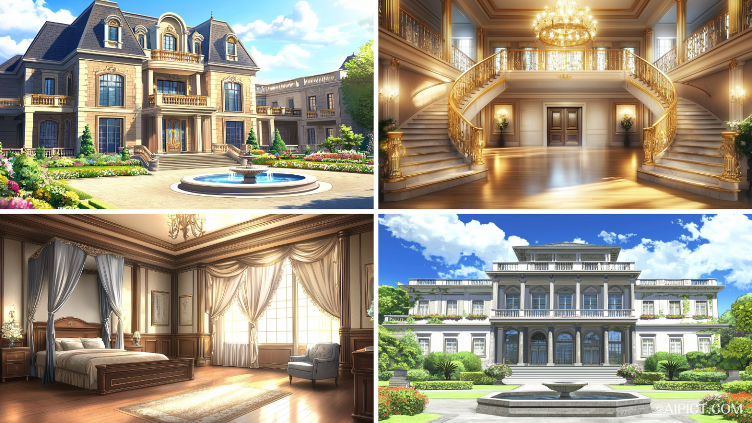 Free Background illustrations of a "mansion"