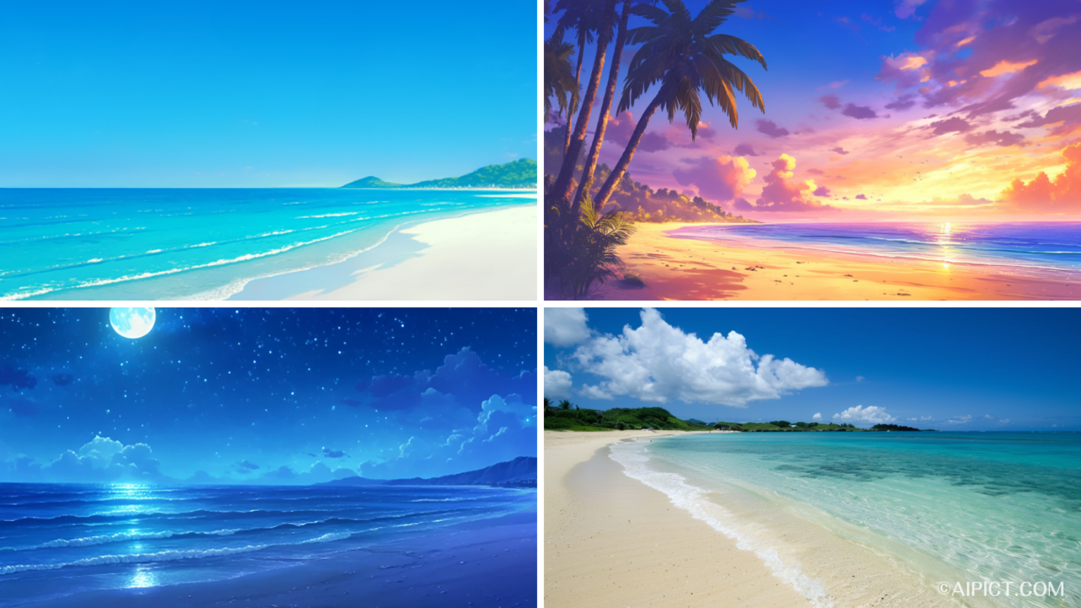 Background illustrations of a "Beach"