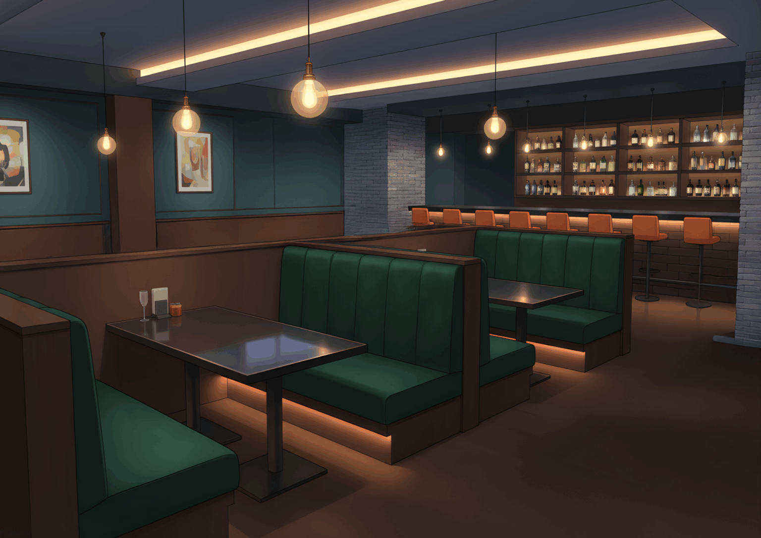 Background illustrations of a "Bar"